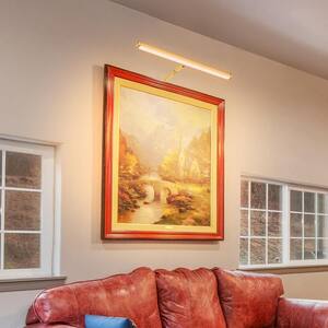 JUSHENG 13.4 in. Gold Dimmable LED Picture Light with Remote Control ...