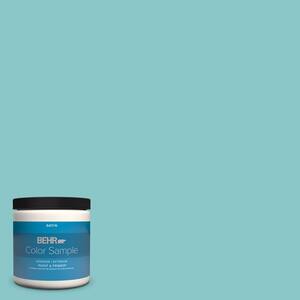 BEHR PREMIUM PLUS 1 qt. #510D-4 Embellished Blue Semi-Gloss Enamel ...