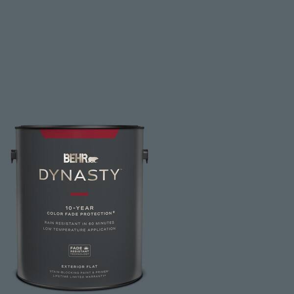 BEHR DYNASTY 1 gal. #N490-6 Calligraphy Flat Exterior Stain-Blocking ...
