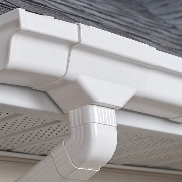 Vinyl Gutter Installation Amerimax 5 In. Traditional K Style White