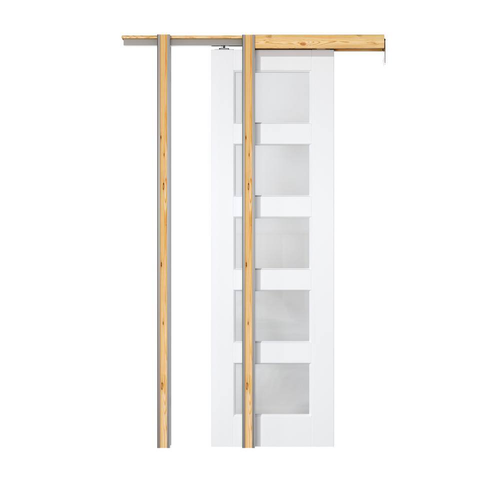 Reviews for ARK DESIGN 24 in. x 80 in. White Primed MDF 5-Lite Glass ...