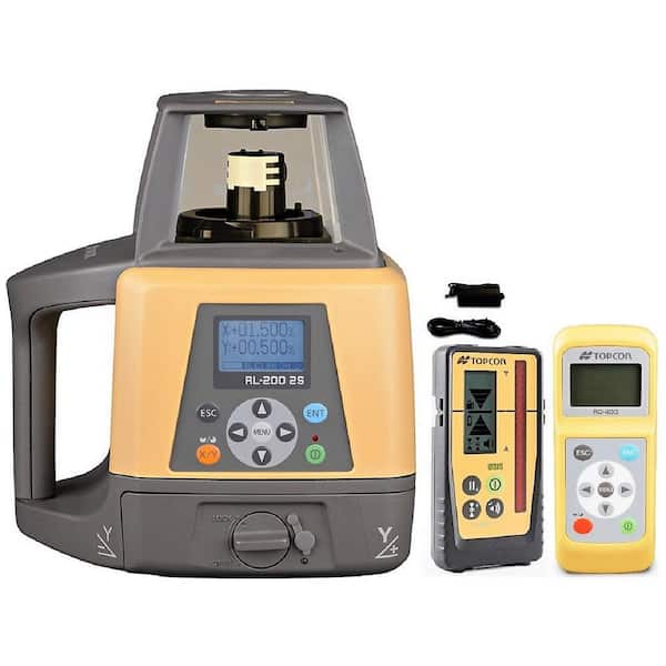 Topcon RL-200 2S Rechargeable Battery Dual Grade Laser with LS-100D ...