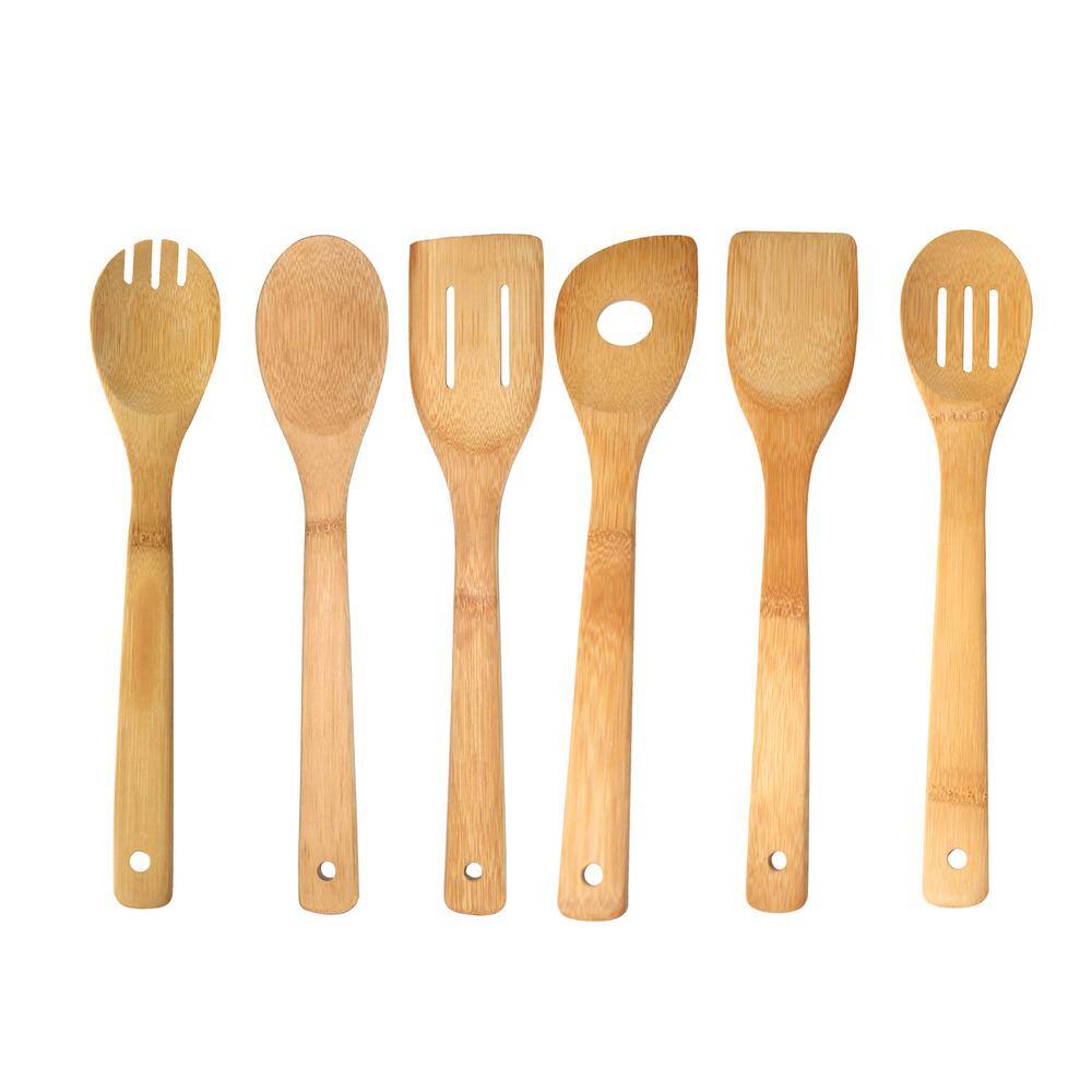 Home Basics Bamboo Kitchen Utensil Set (Set of 4) BT01272 - The Home Depot