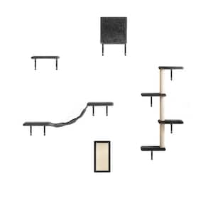 cenadinz 5-Pieces Wall Mounted Cat Climber Set Floating Cat Shelves and ...