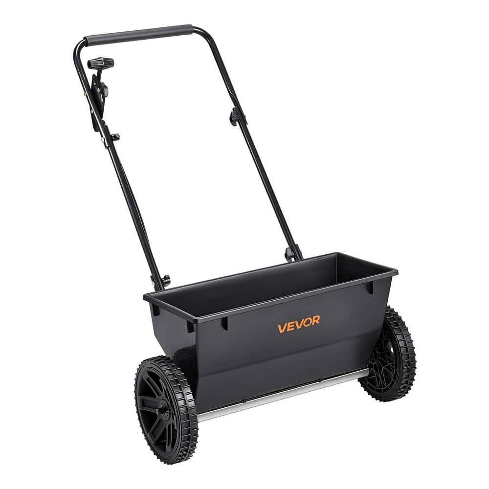 VEVOR Lawn Drop Spreader, 50 lbs. Capacity, Walk-Behind Push Spreader ...