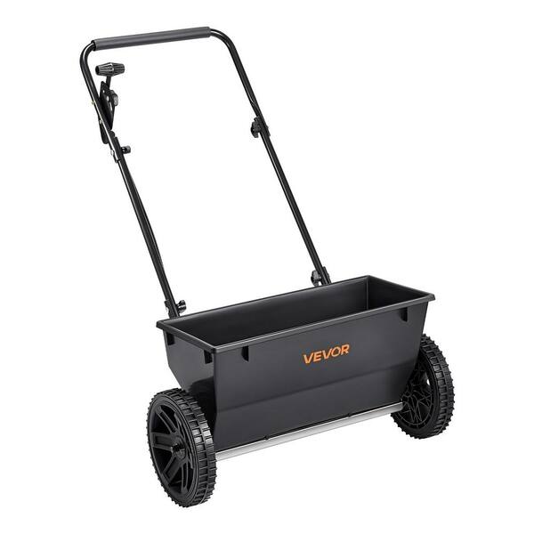 VEVOR Lawn Drop Spreader, 50 lbs. Capacity, Walk-Behind Push Spreader ...
