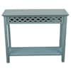 Decor Therapy 38 in. Antique Iced Blue Standard Rectangle Mirrored ...