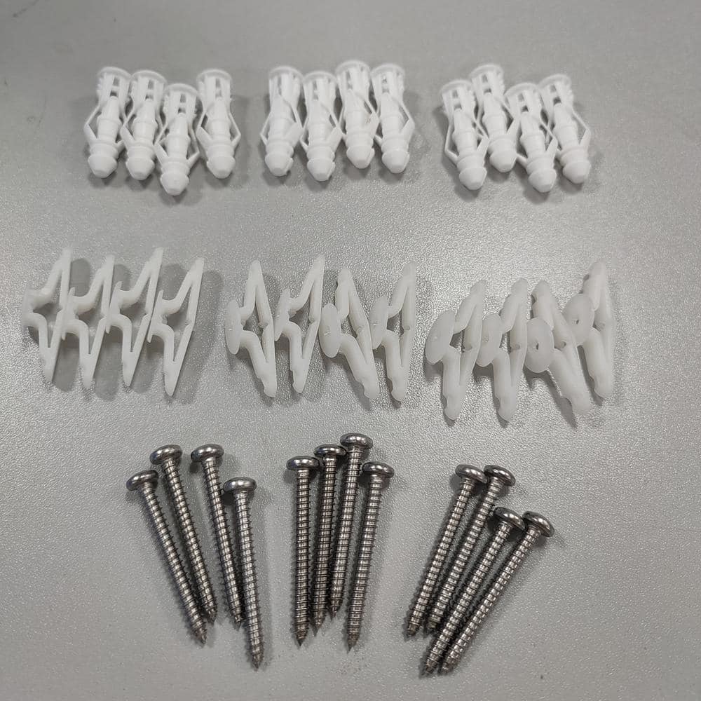 Delta 1.5 in. L x 1.9 in. W x 0.47 in. H Shower/Tub Hardware Bag of ...