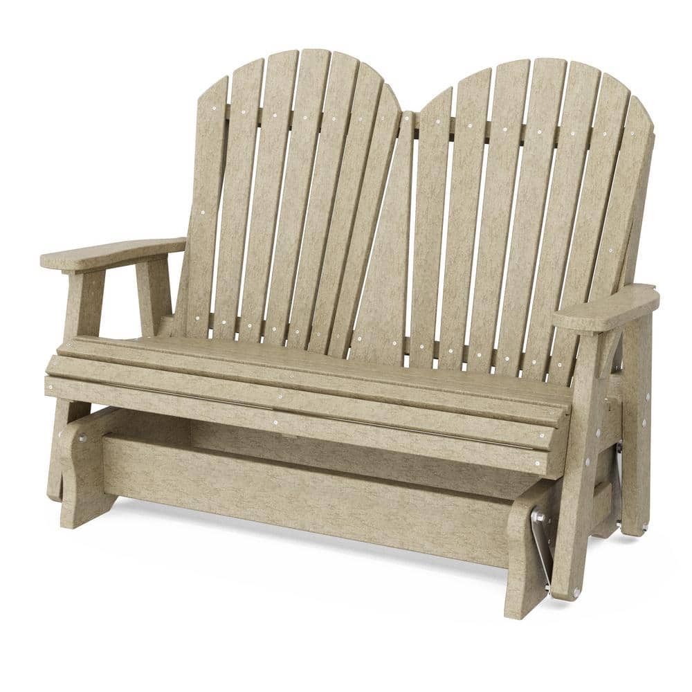Wildridge Heritage 2-Person Weathered Wood Plastic Outdoor Double ...