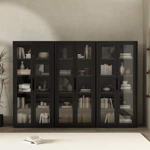 Manhattan Comfort Rivington 79 in. Tall Modern Black Composite Wood 5 ...