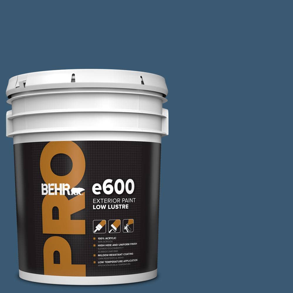 BEHR PRO 5 gal. #M500-6 Express Blue Low Luster Exterior Paint PR62305 ...