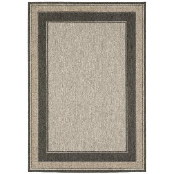 StyleWell Jasper Gray 5 ft. x 7 ft. Border Indoor/Outdoor Patio Area ...