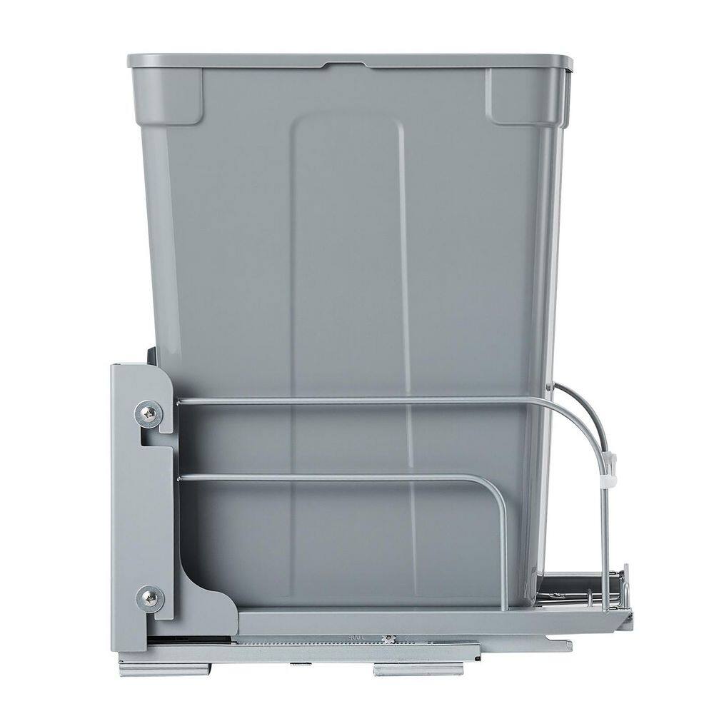 SKYSHALO Pullout Trash Can 35 qt. for Kitchen Cabinet, Under Mount Bin ...