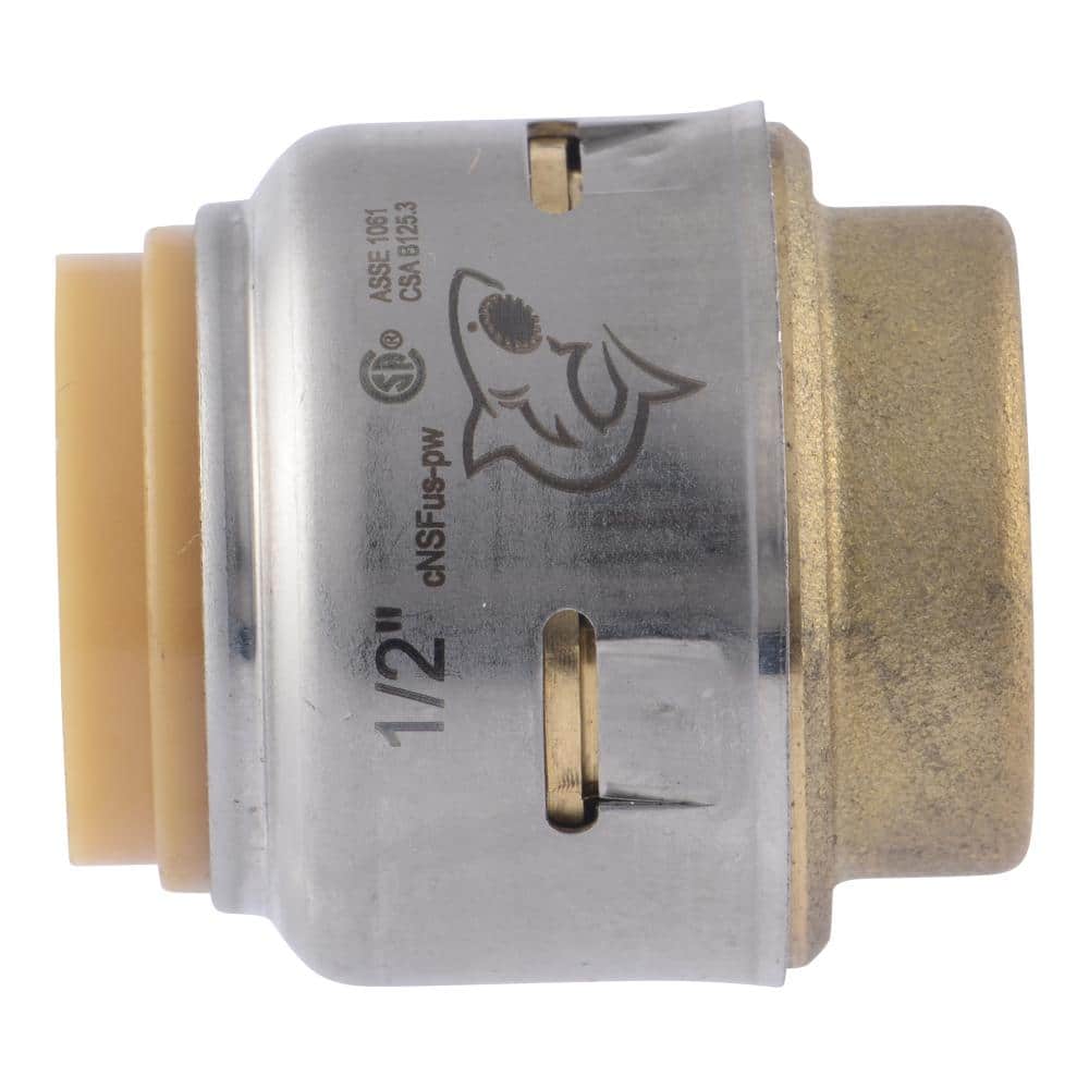 SharkBite Max 1/2 in. Push-to-Connect Brass End Stop Fitting (8-Pack ...