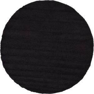 Unique Loom Solid Shag Jet Black 10 ft. x 13 ft. Area Rug 3127953 - The ...