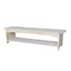 International Concepts Unfinished Storage Bench BE-60 - The Home Depot