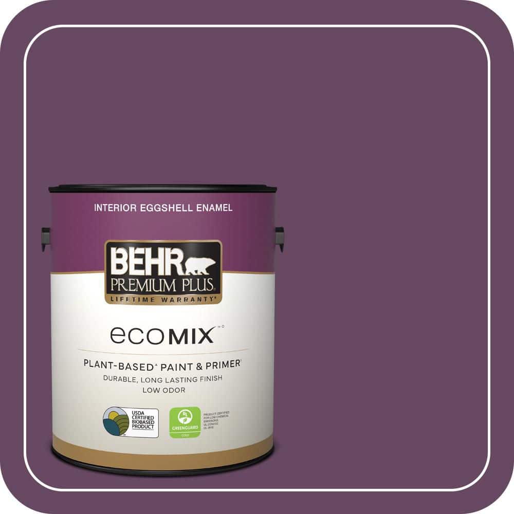 BEHR PREMIUM PLUS 1 gal. #680D-7 Bunchberry Eggshell Enamel EcoMix ...
