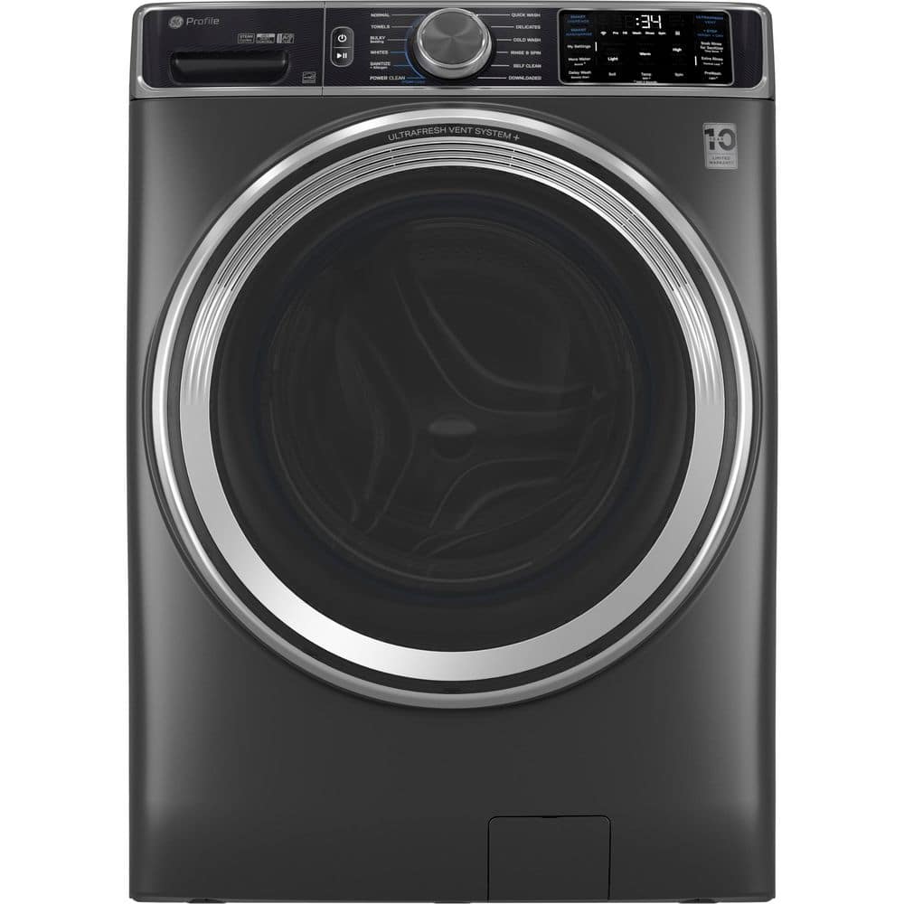 GE Profile 5.5 cu. ft. Capacity Front Load Washer in Carbon Graphite w ...