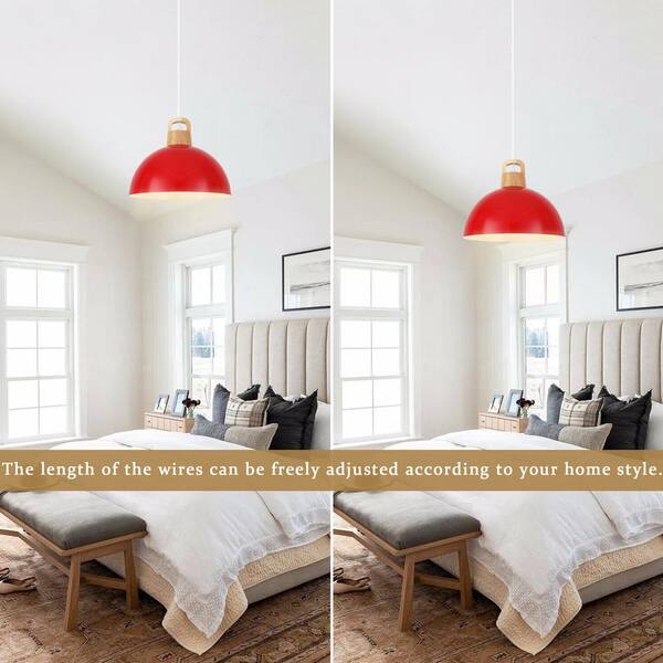Red Pendant Lights Over Kitchen Island 2023 New Free Shipping Red
