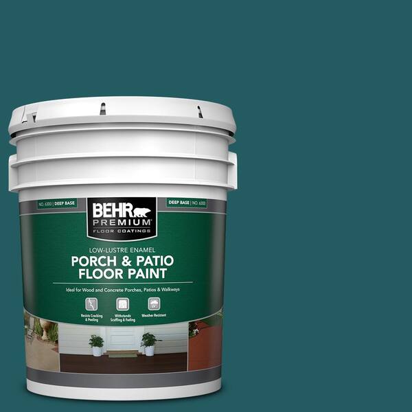 BEHR PREMIUM 5 gal. #S450-7 Tsunami Low-Lustre Enamel Interior/Exterior ...