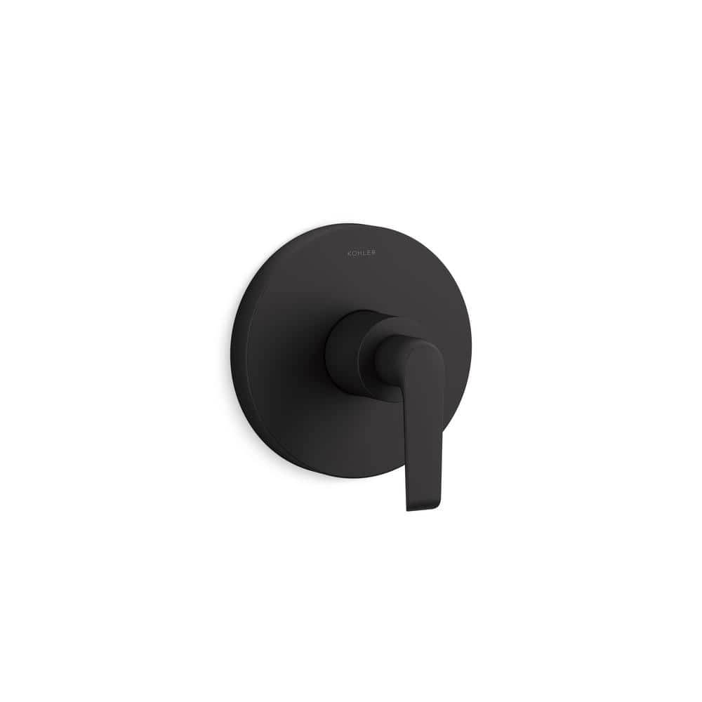 KOHLER Avid 1-Handle Valve Trim with Lever Handle in Matte Black ...