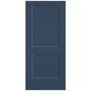Masonite 36 in. x 80 in. 2-Panel Logan Single Bore Solid Core Sea Glass ...