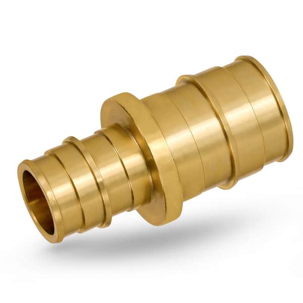 PLUMBFLEX 3/4 in. x 1/2 in. 90° PEX A Expansion Pex Reducing Coupling, Lead Free Brass for Use ...