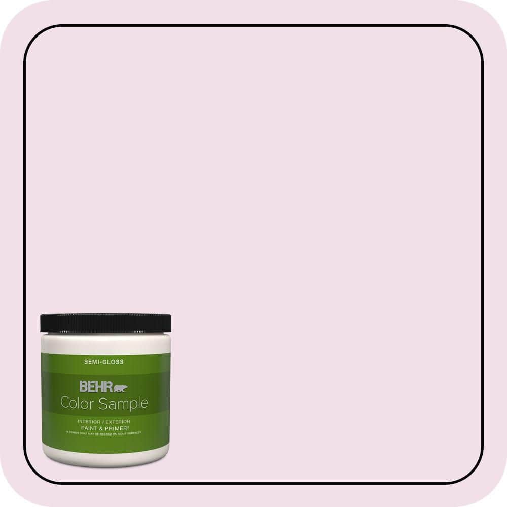 BEHR PREMIUM PLUS 8 oz. #M120-1 Pink Proposal Semi-Gloss Interior ...