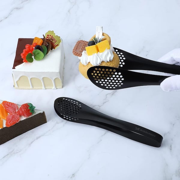 Anqtovp 2 pcs. 9 in. Stainless Steel Buffet Tongs-Kitchen Food Tong for ...