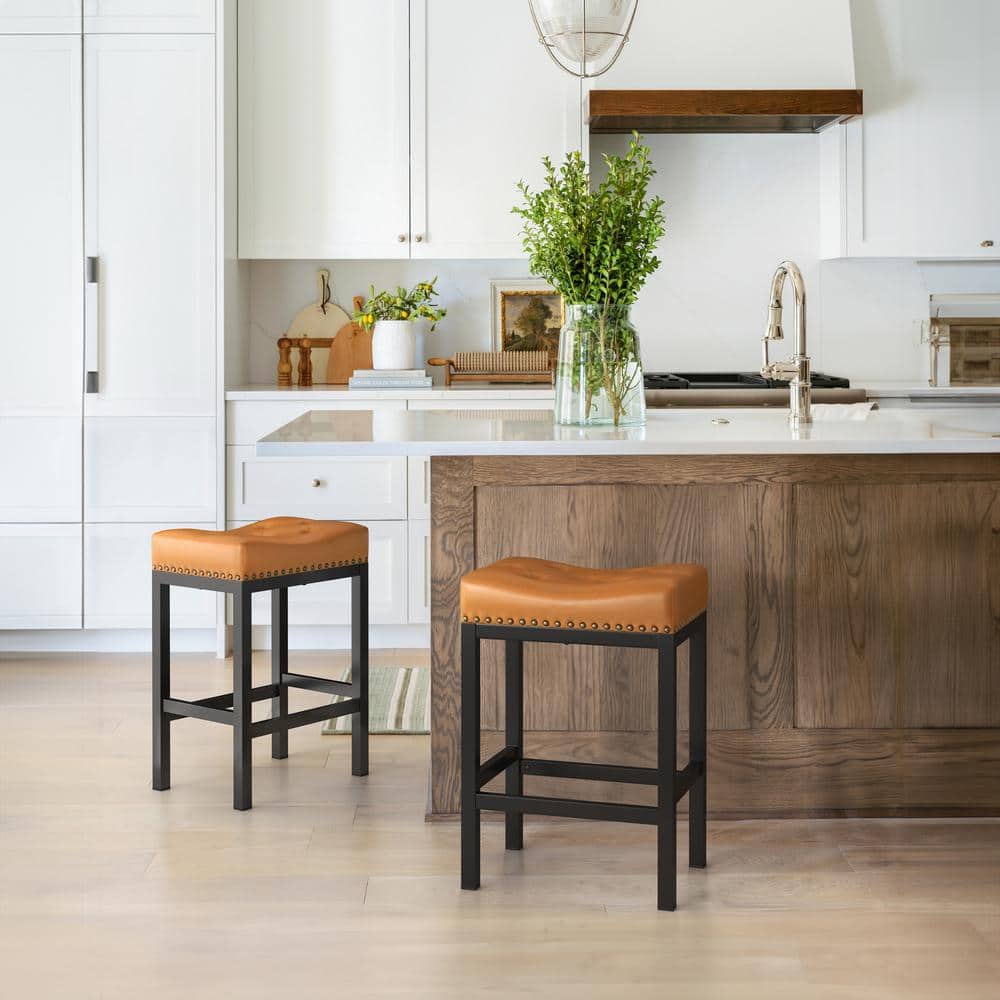 Have a question about LUE BONA 24 in. Whisky Brown Cushioned Backless ...