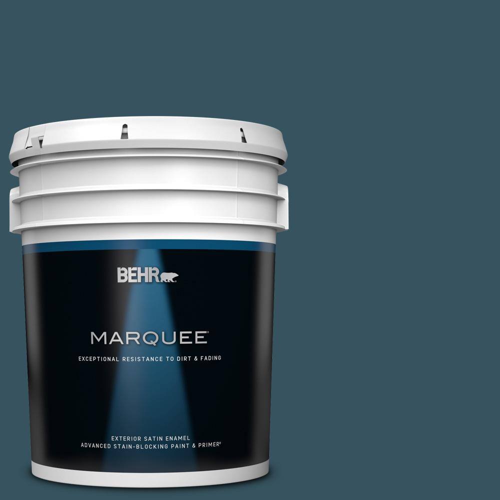 BEHR MARQUEE 5 gal. #MQ5-24 Opera Glasses Satin Enamel Exterior Paint ...