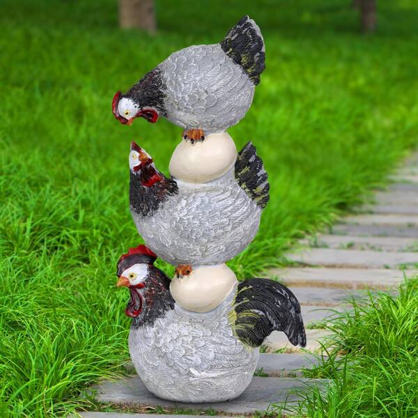 Chicken Figures For The Garden Chicken Garden Decor Statues Sculptures