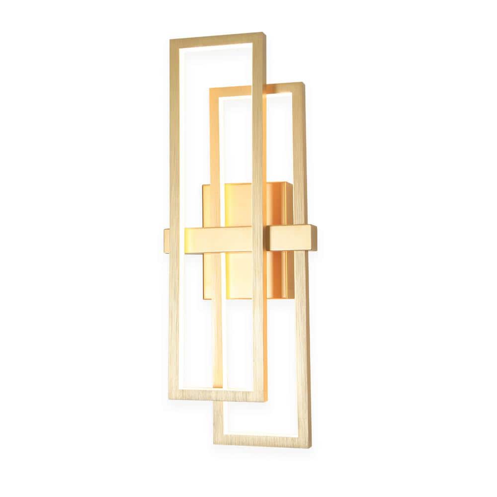 UMEILUCE 2-Light Gold Modern LED Wall Sconces 3000K Warm Light mys340 ...