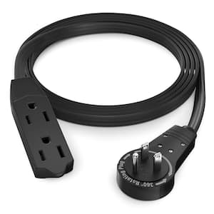 MAXIMM 4 ft. 16/3 Light Duty Indoor Extension Cord with 360-Degree ...