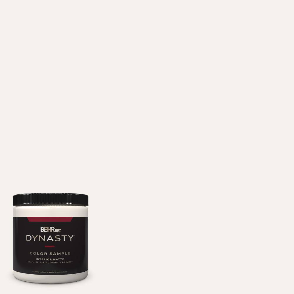 BEHR DYNASTY 8 oz. #PR-W14 Bit Of Sugar Matte Stain-Blocking Interior ...