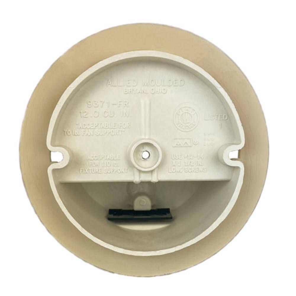 Allied Moulded Products 4 in. 12.0 cu. in. New Work Ceiling Fan Rated ...