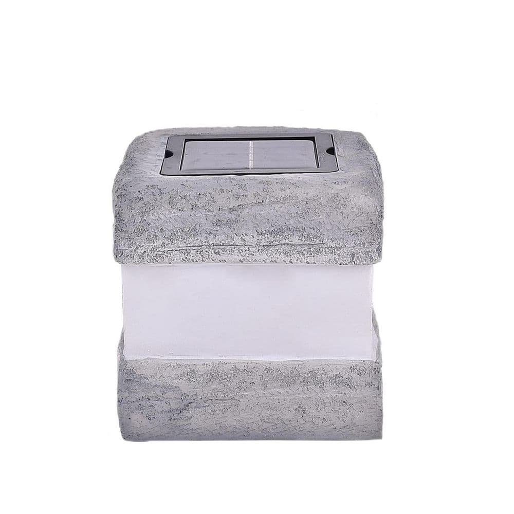 OGETFUUR 2-Pack Solar Powered Landscape Ground Fake Rocks Light ...