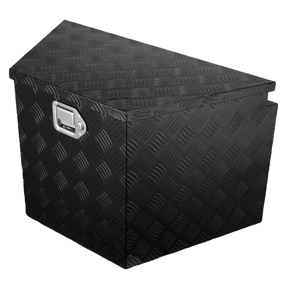SKYSHALO Trailer Tongue Box, Aluminum Alloy Diamond Plate Tongue Box ...