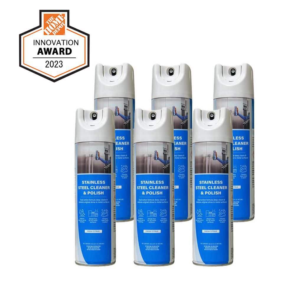 ECOLAB 16.5 oz. Aerosol Spray Stainless Steel Cleaner and Polish (6 ...