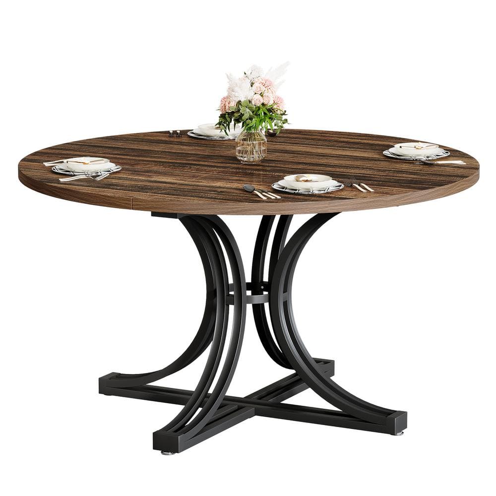 TRIBESIGNS WAY TO ORIGIN Alan Rustic Brown Wood 46.5 in. Pedestal ...