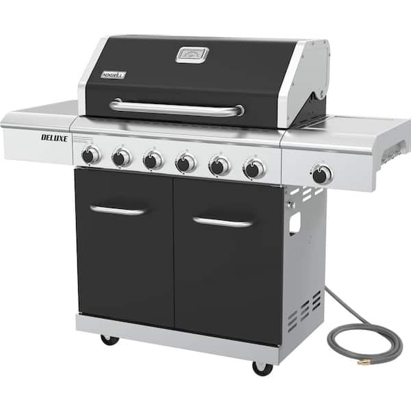 Nexgrill Deluxe 6-Burner Dual Fuel Natural Gas Grill with Gourmet Plus ...