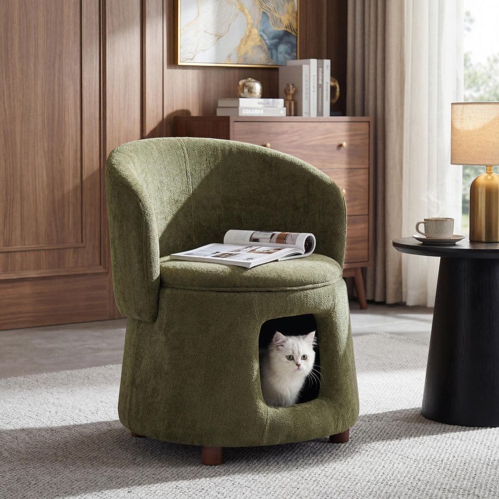 CHRISTOPHER KNIGHT HOME Ignatius Human & Pet Chair with Hidden Pet Nook ...