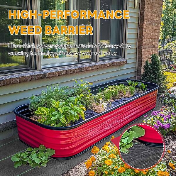 Grass Barrier 3.2 Oz Heavy Duty Weed Barrier Landscape Fabric - Durable ...