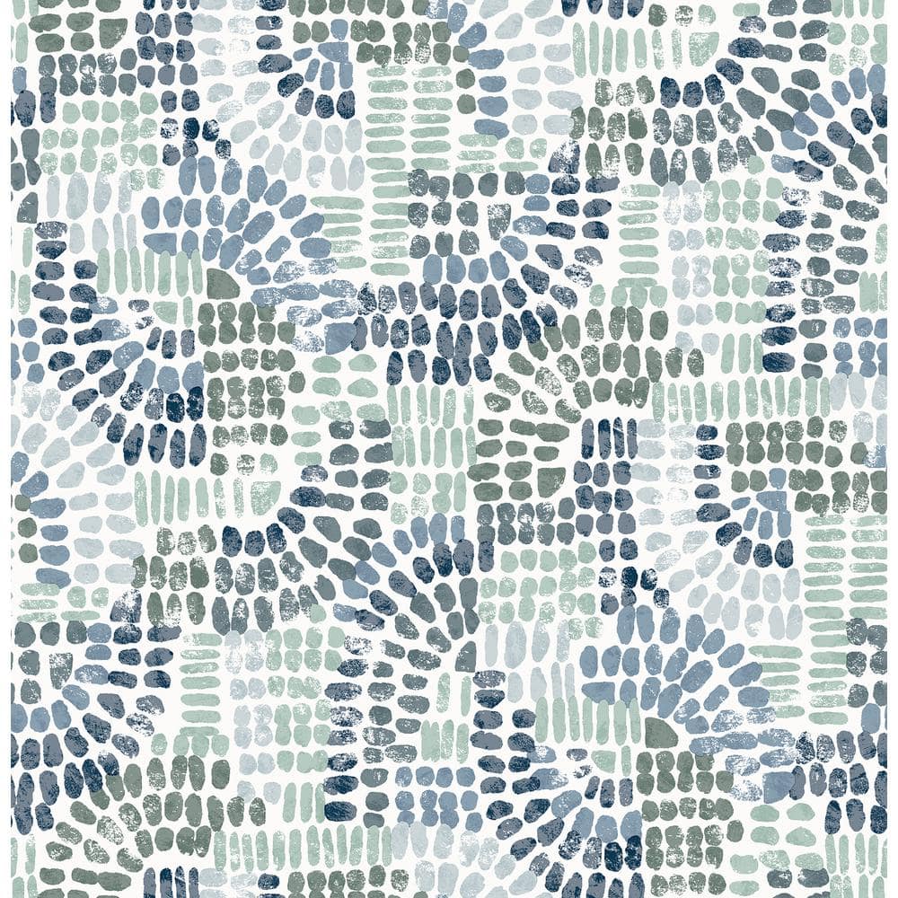 A-Street Prints Wanderer Blueberry Mosiac Wallpaper 4146-27215 - The ...