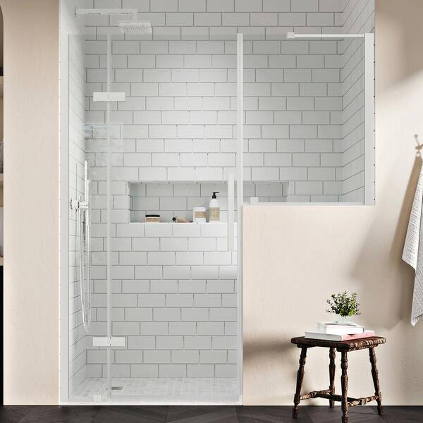 Ove Decors Tampa 68 1 8 In W X In H Pivot Frameless Door In Sn With