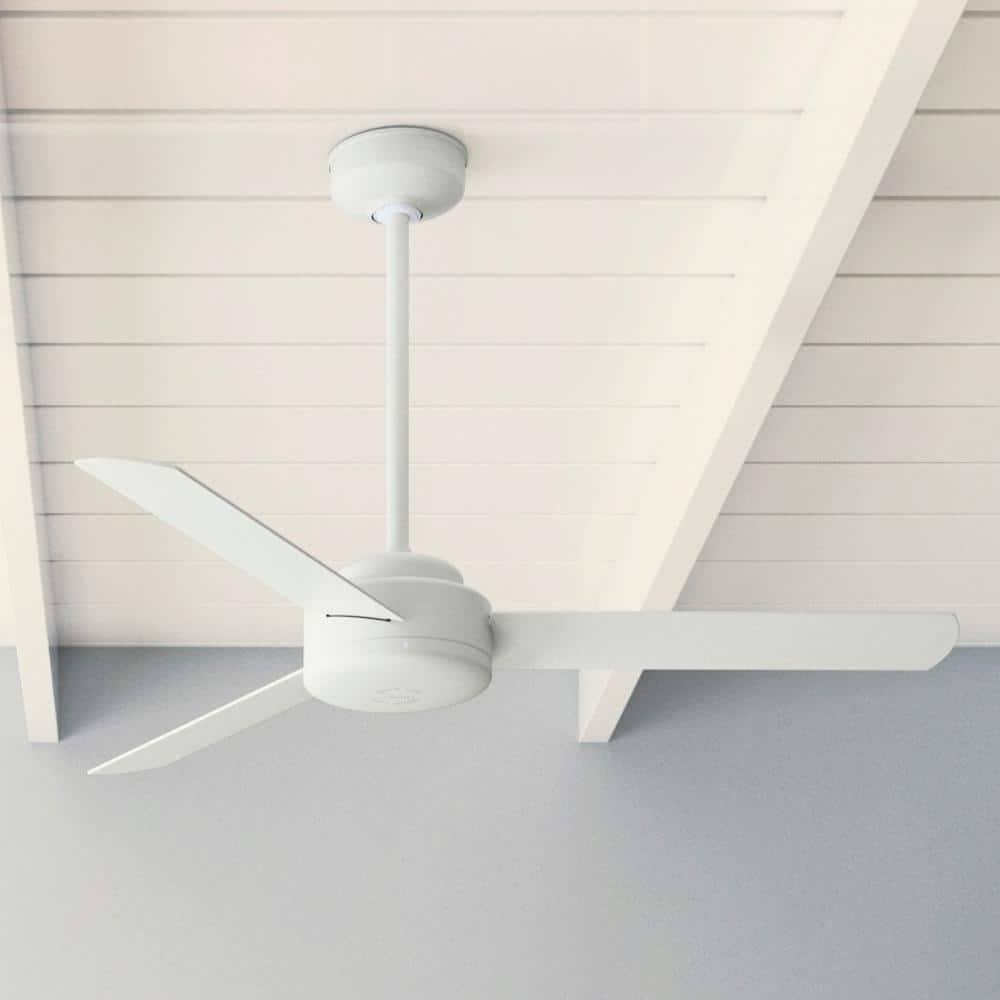 Hunter Presto 52 in. Indoor Matte White Ceiling Fan with Wall Control ...