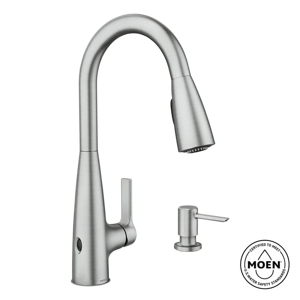 MOEN Haelyn Touchless Single-Handle Pull-Down Sprayer Kitchen Faucet ...