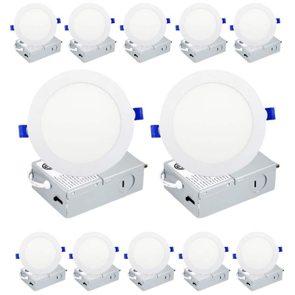 KOAOEIRS 5/6 in. Color Selectable (2700K-5000K) Integrated LED Canless ...