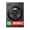 LG 5.0 cu. ft. Stackable Smart Front Load Washer in Black Steel with AI ...