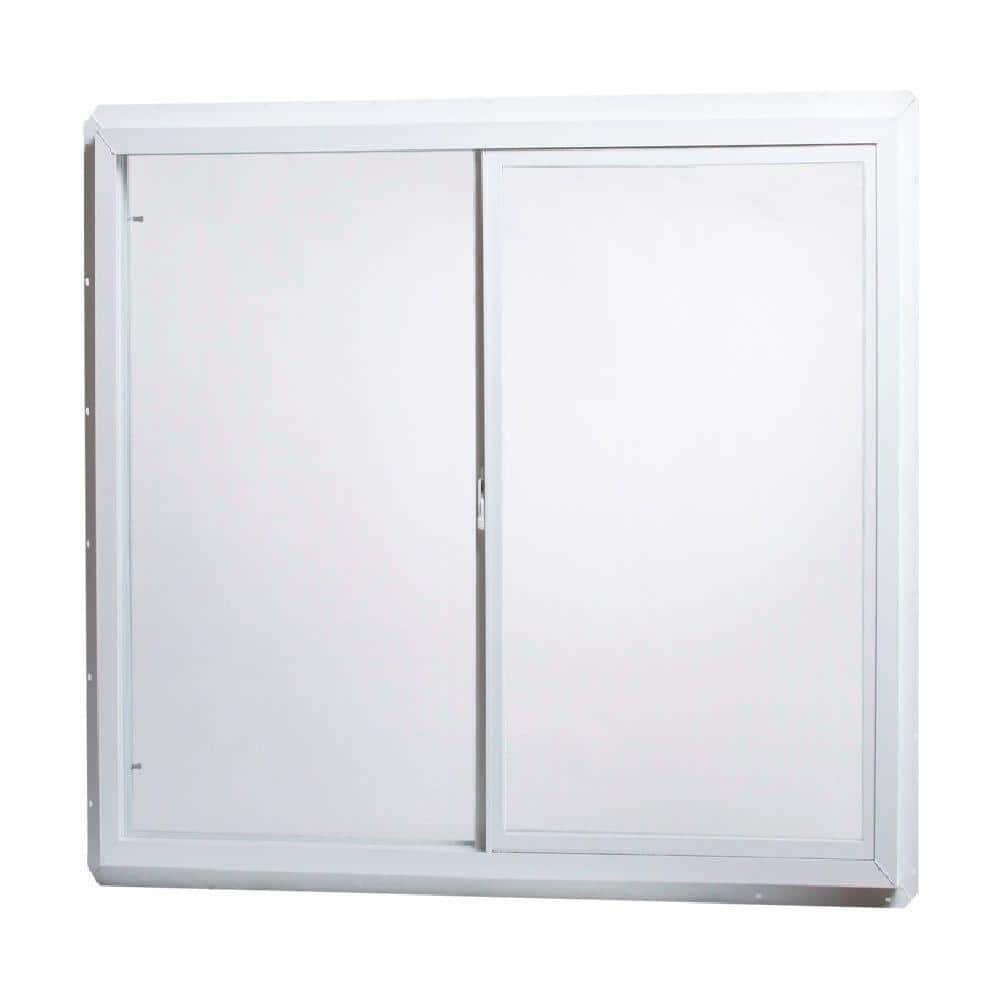 TAFCO WINDOWS 48 in. x 48 in. White Left-Hand Single-Pane Vinyl Sliding ...